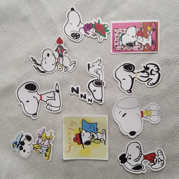 Other | Peanuts Stickers Joe Cool Red Baron Snoopy Woodstock Bundle 3 ...